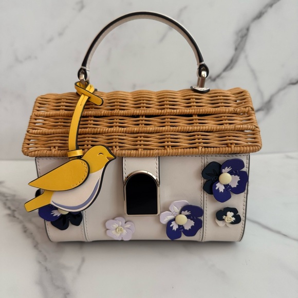 kate spade | Bags | Brand New Kate Spade Wild Petal Bird House Novelty ...